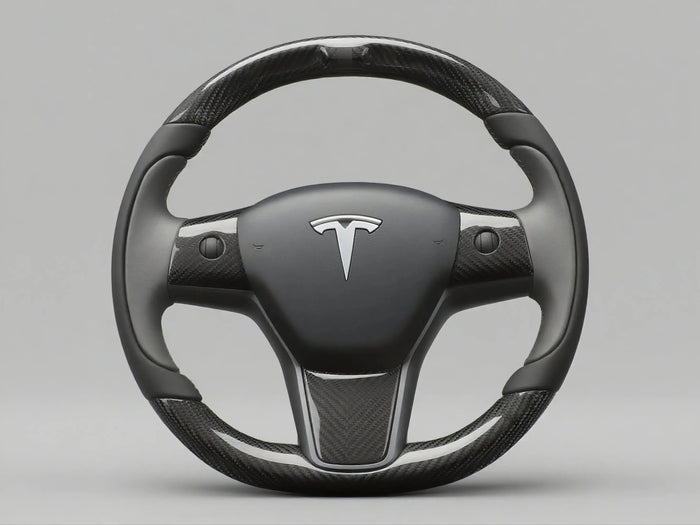 Tesla Model Y Carbon Fiber Steering Wheel - Enhance Performance - Axeco