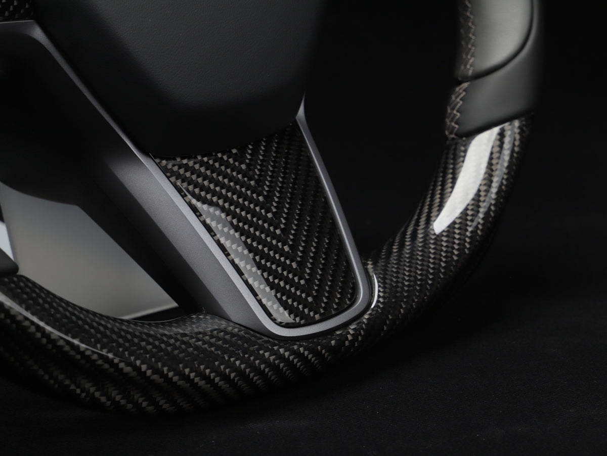 Tesla Model 3 Carbon Fiber Steering Wheel -Track Master - AXECO - Axeco
